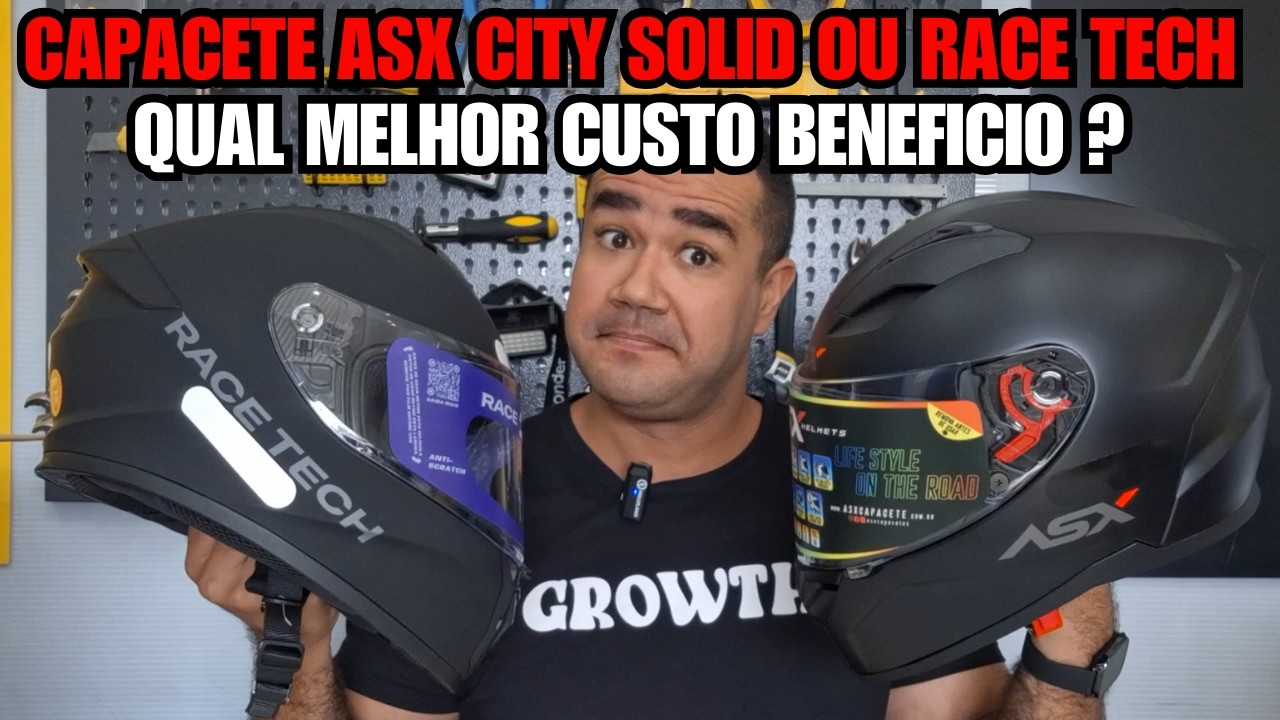 Capacete ASX City Solid vs. Race Tech Hit Qual Oferece o Melhor Custo ...