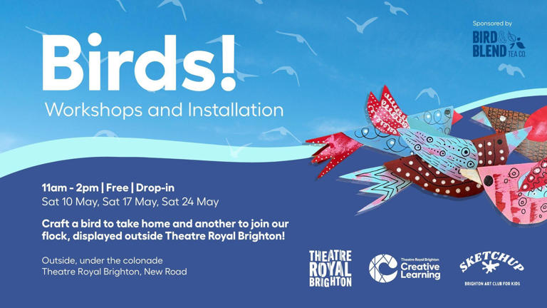 218 paper birds take flight at Brighton theatre