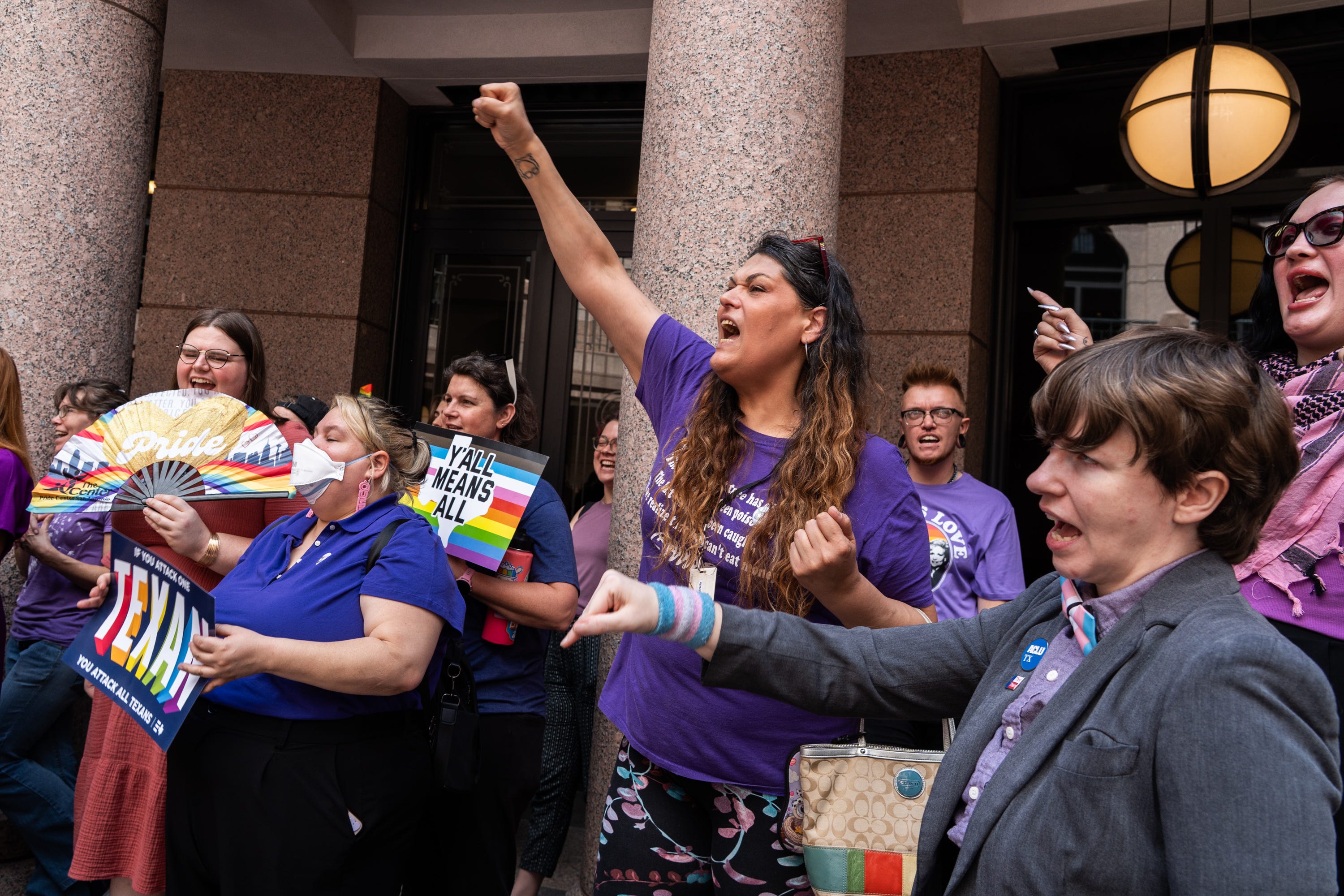LGBTQAI advocates protest Texas House bills targeting transgender rights