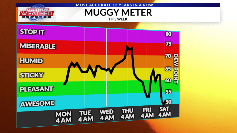 WEATHER NOW: Rain chances return and the heat/humidity dial up in the ...