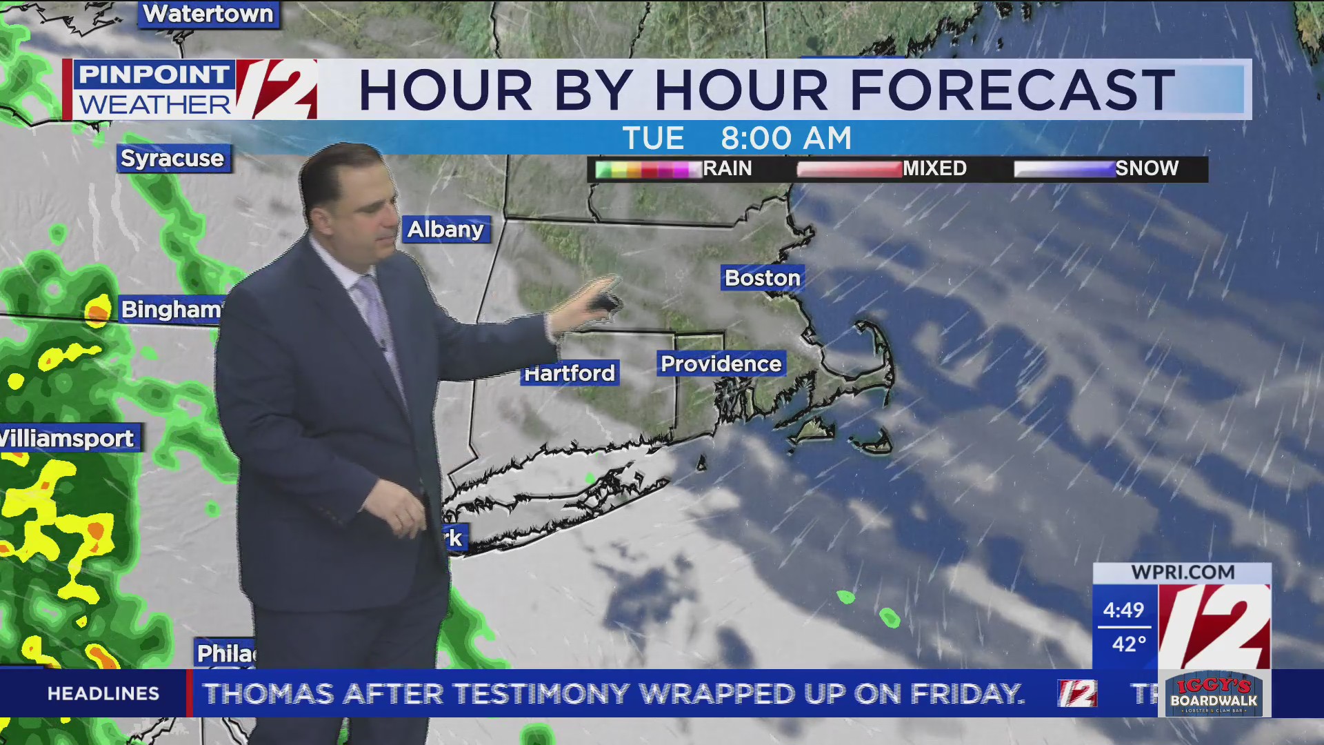 WPRI 12 Weather Forecast for 5/12/25: Nice weather again today