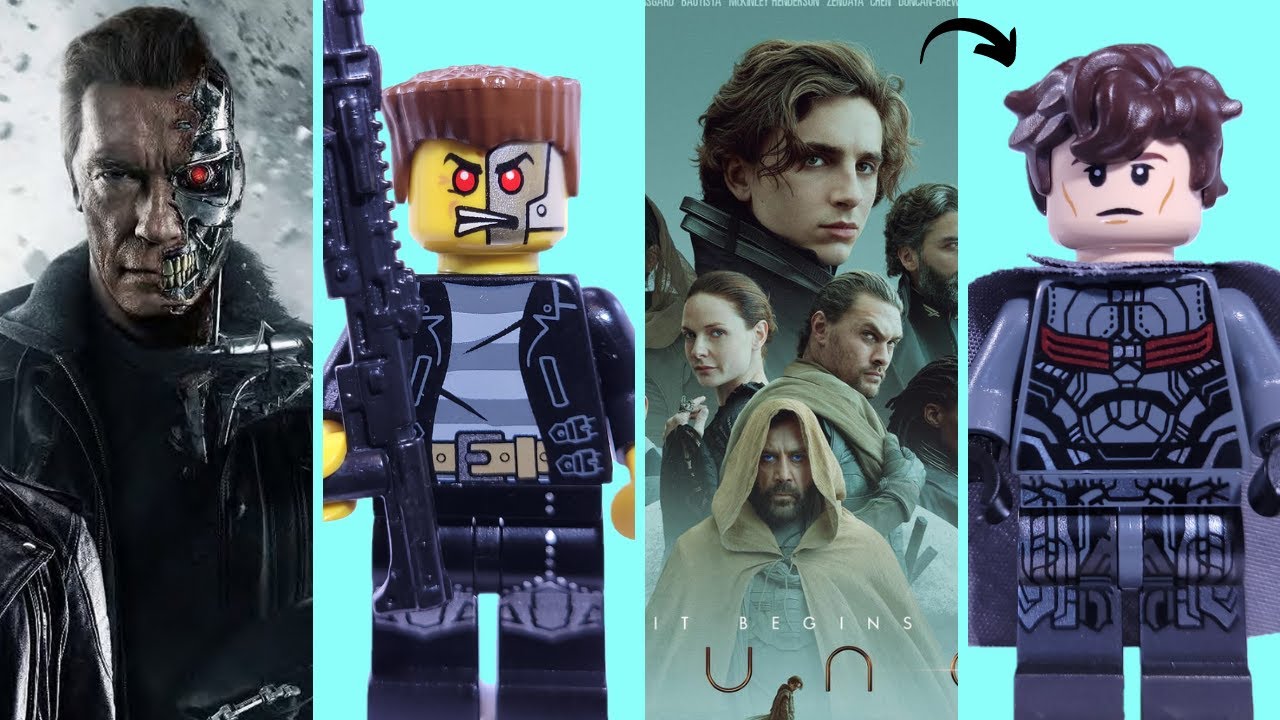 50 Famous Movie Characters into Lego Minifigures