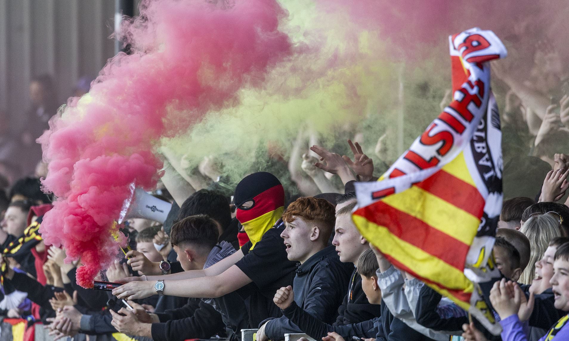 Thistle appeal for fans to cut out pyro and pitch invasions after FOUR ...