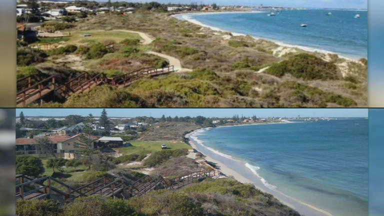 Dramatic image highlights holiday hotspot's erosion problem