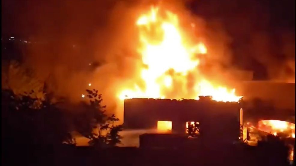 Massive flames seen pouring from Bluffdale home destroyed by fire