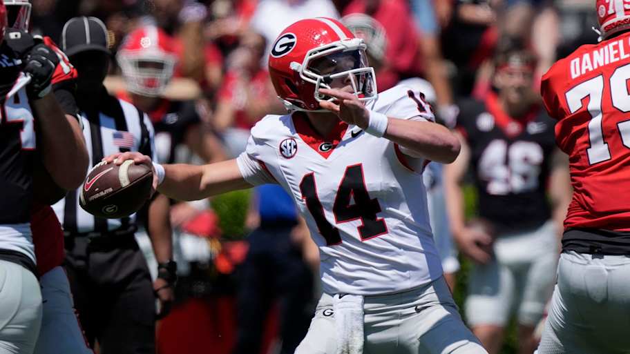 Georgia Bulldogs Gunner Stockton Listed as Top 50 Quarterback in ...