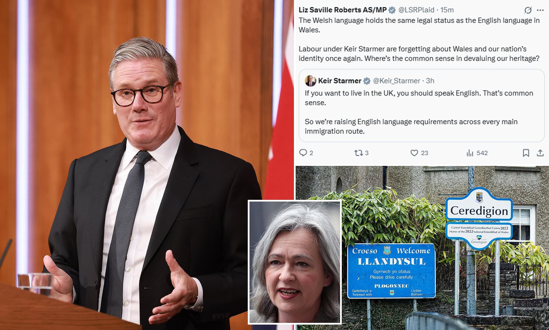 Keir Starmer's sparks Welsh nationalist anger with 'speak English ...