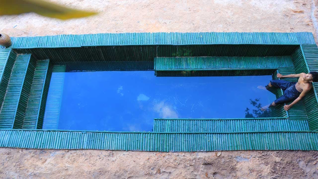 Building a 100% Handmade Bamboo Swimming Pool