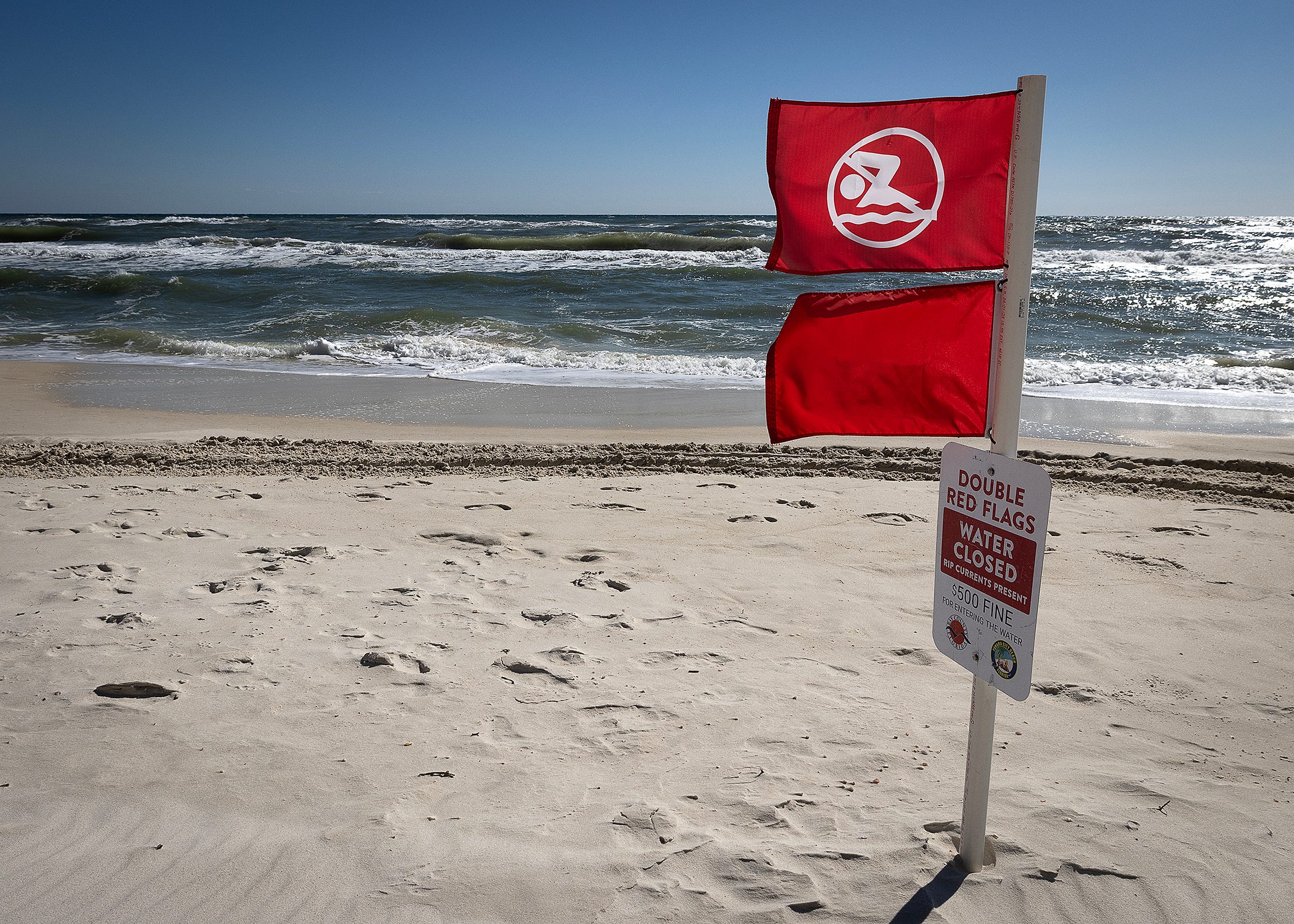 Double red flags, tornado watch in Panama City Beach, Bay County