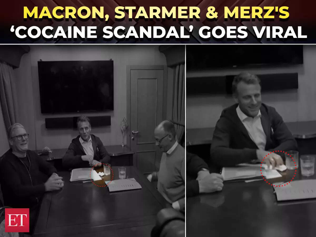 Macron, Starmer, Merz caught in 'cocaine scandal’? Viral train video ...