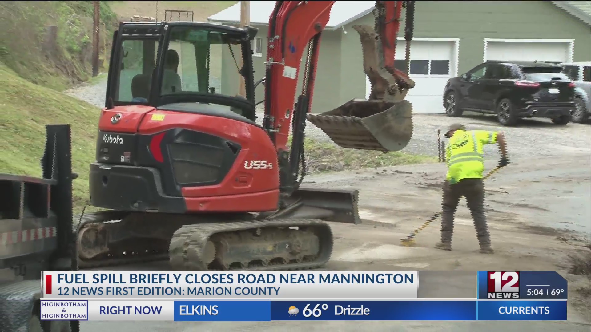 Cleanup crews called to fuel spill after truck rolls over near Mannington