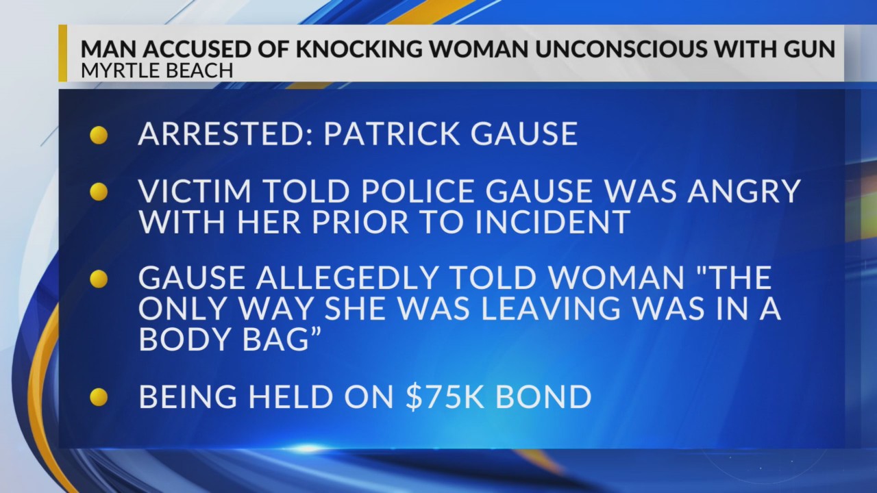 Man hit woman in head with gun, knocked her unconscious in Myrtle Beach ...