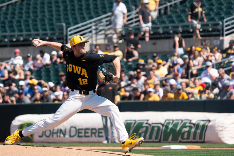 Iowa baseball pitcher Aaron Savary selected by Guardians in MLB draft