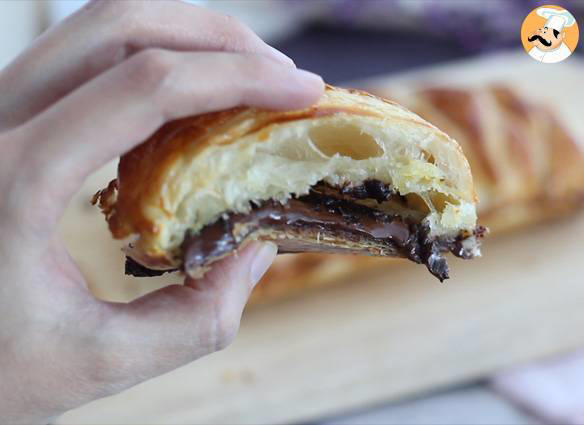 Chocolate braided puff pastry