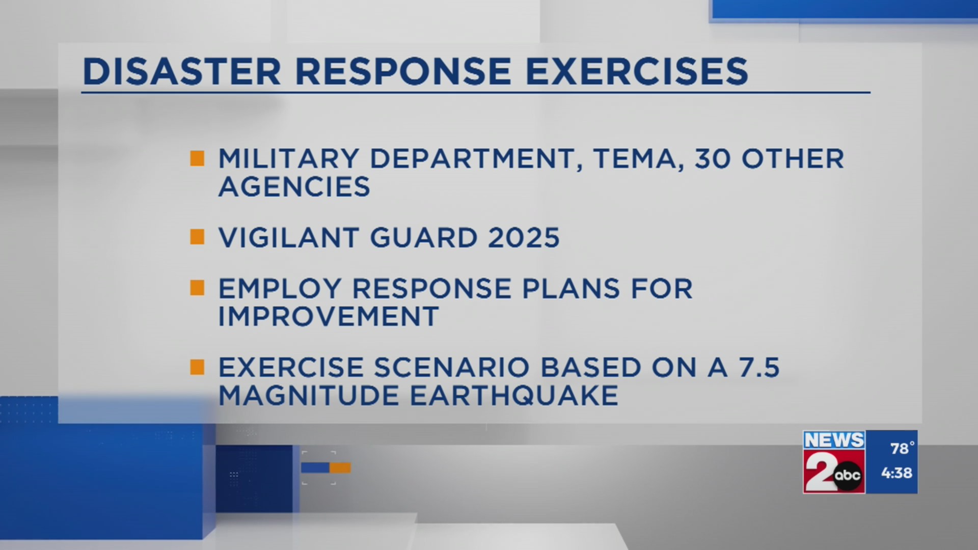 Disaster response exercises across Tennessee