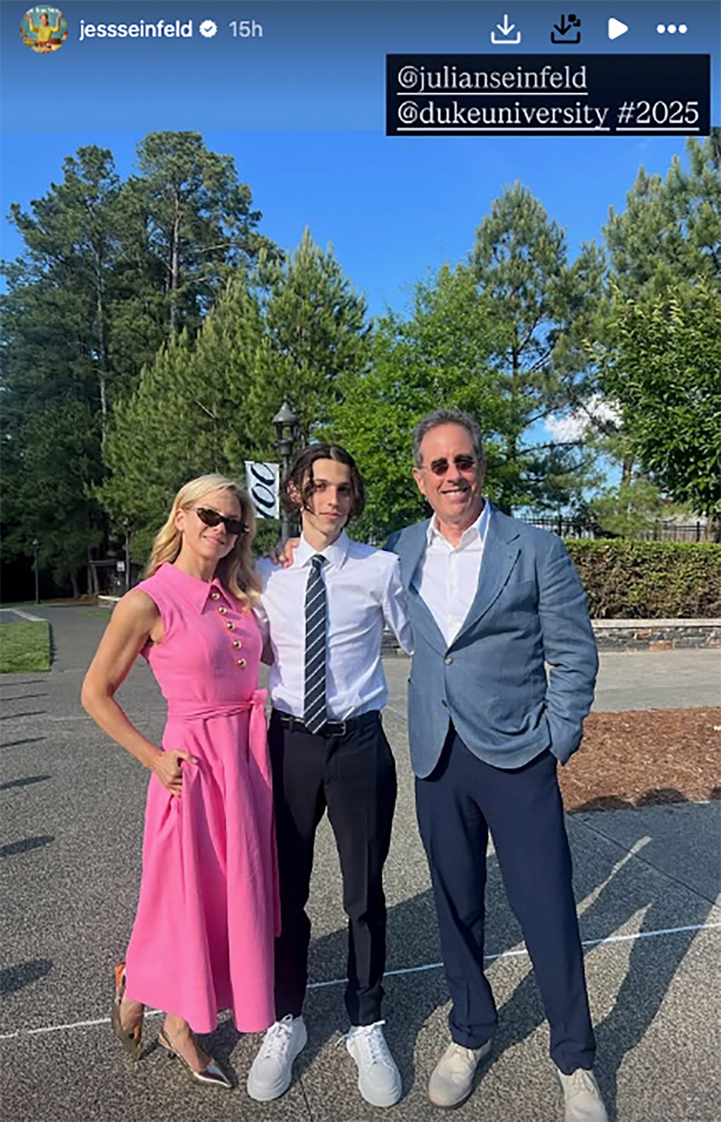 Jerry Seinfeld takes rare photo with 3 kids as son Julian graduates ...