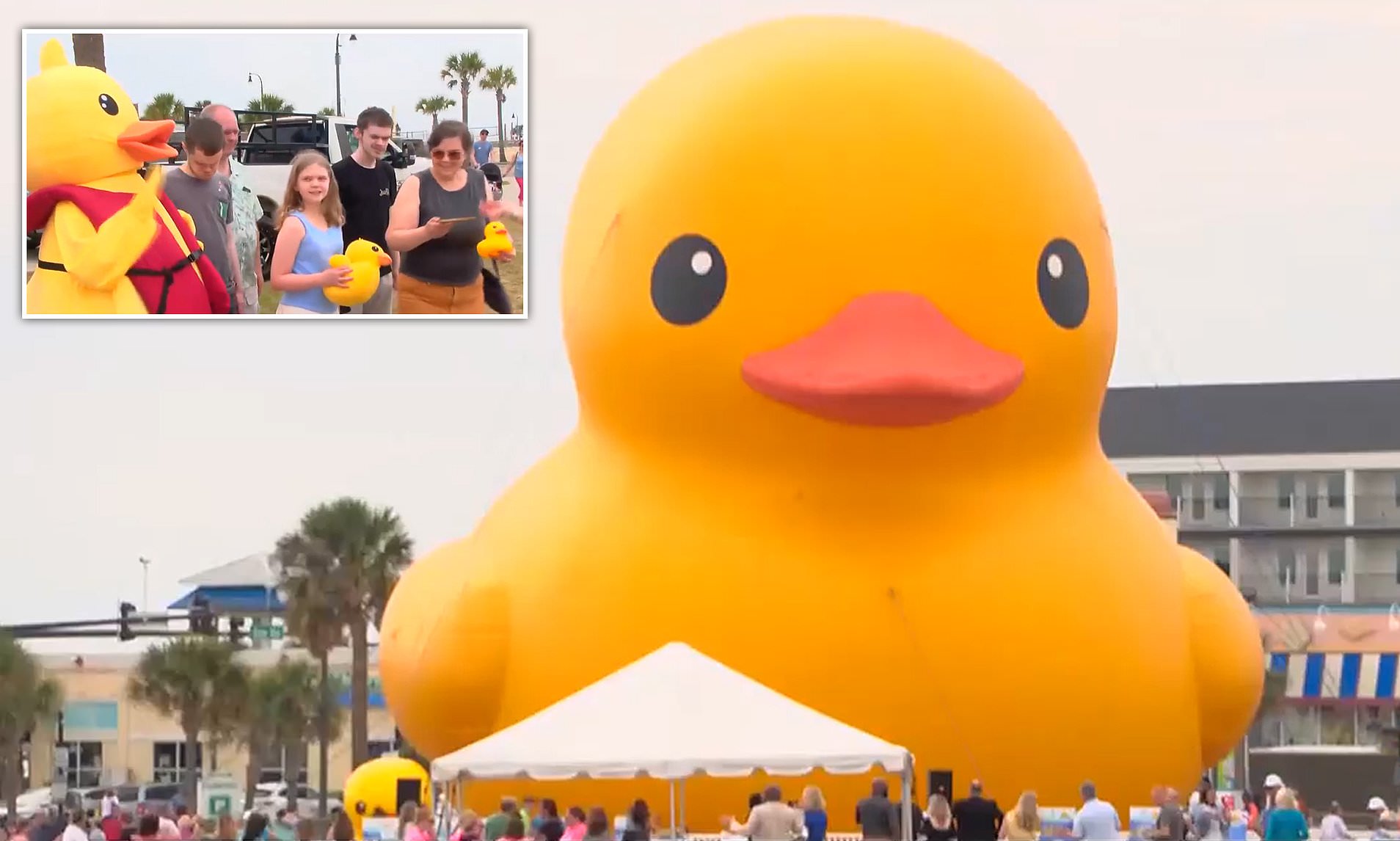 World's largest rubber duck is deflated early after 'malfunctioning'