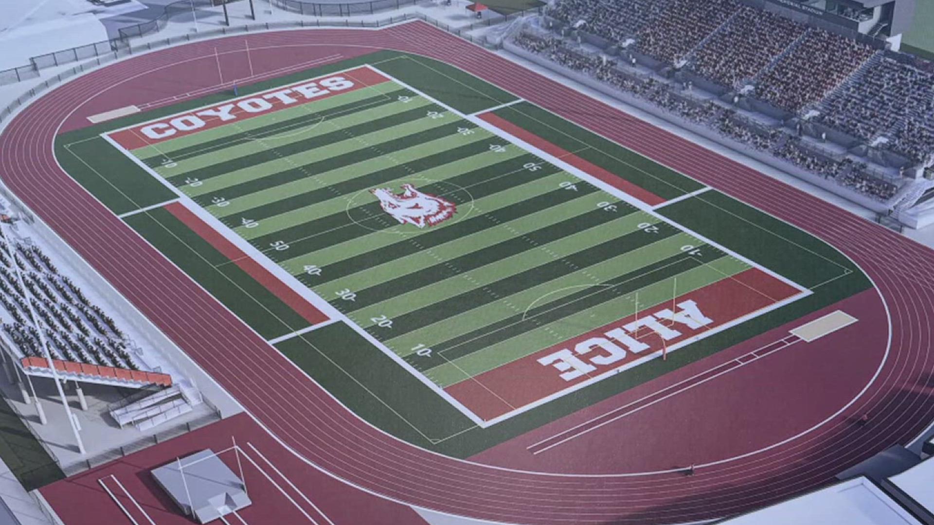Alice ISD breaks ground on new Memorial Stadium, plans to open in time ...
