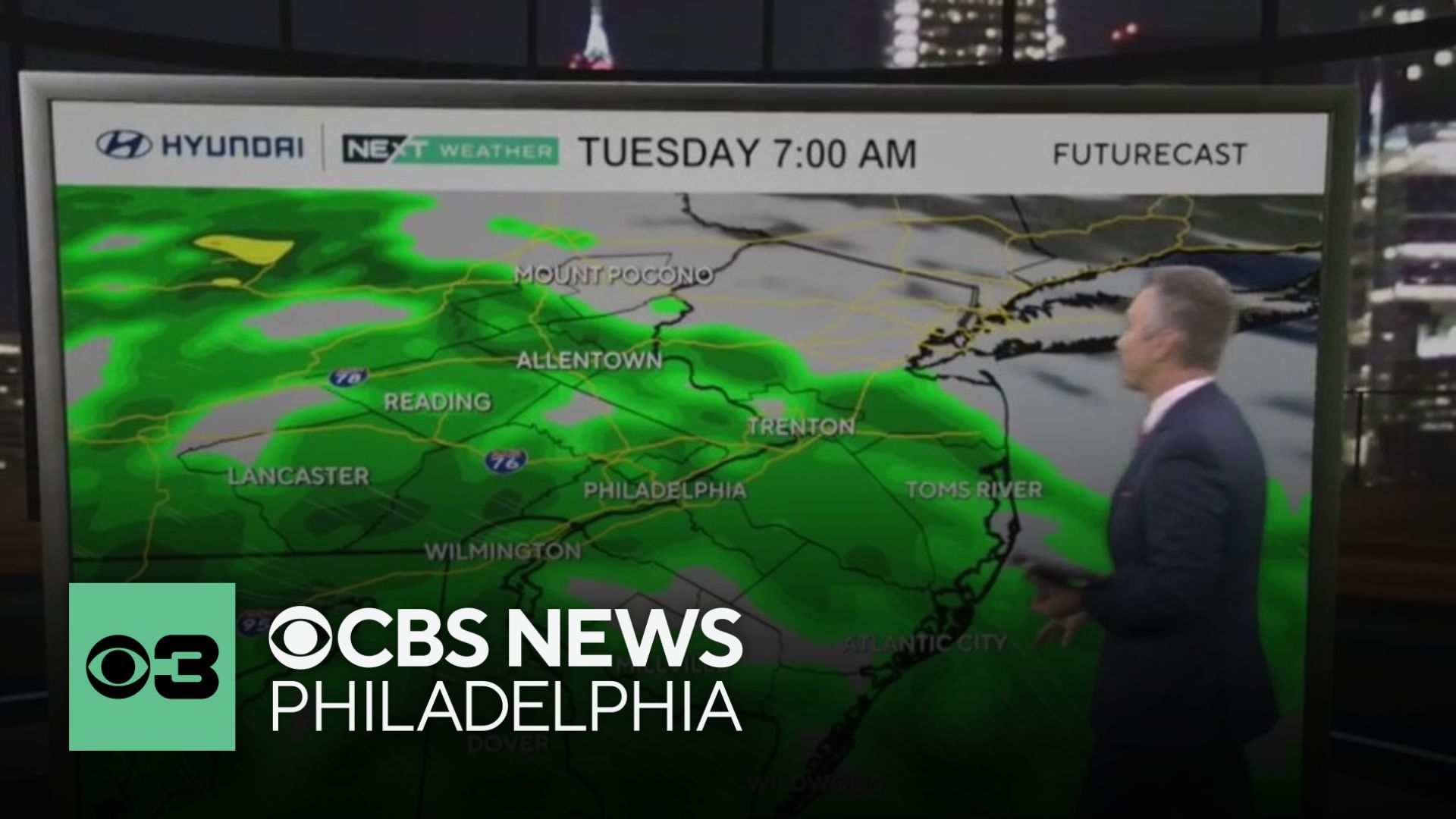 Rain returns to the Philadelphia region on Tuesday