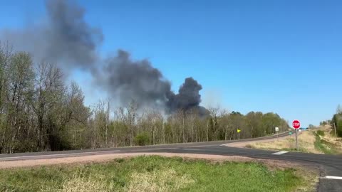 US: Wisconsin Highway 77 Closed Due to Fire Near Danbury