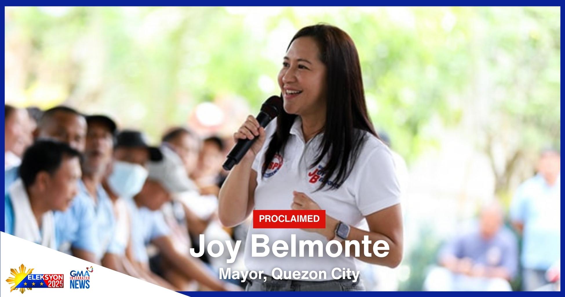 Joy Belmonte proclaimed Quezon City mayor