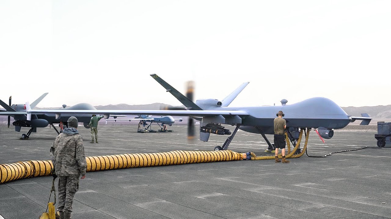 Massive US attack drone gets ready for takeoff following complete assembly