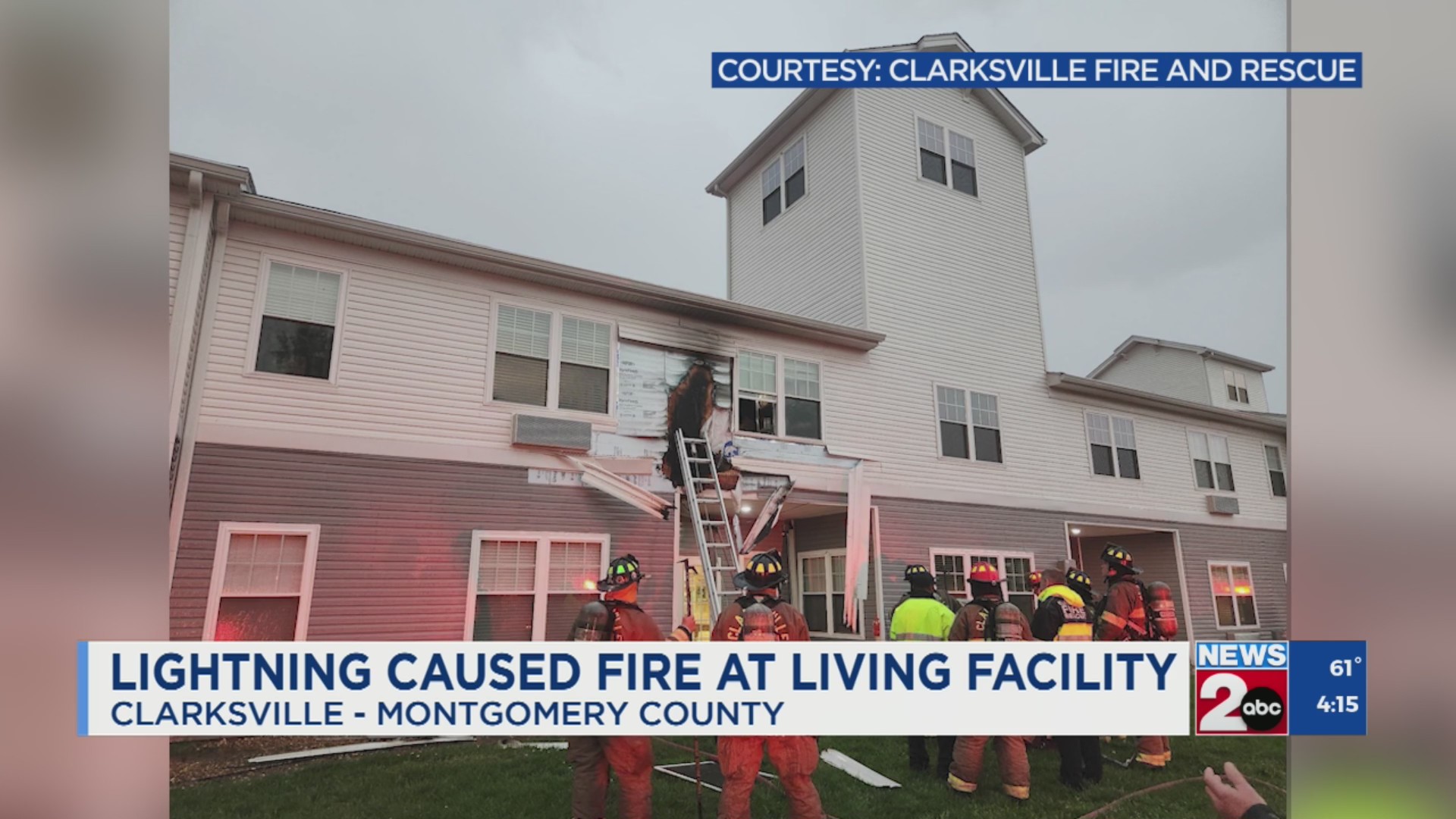 Lightning causes fire at assisted living facility