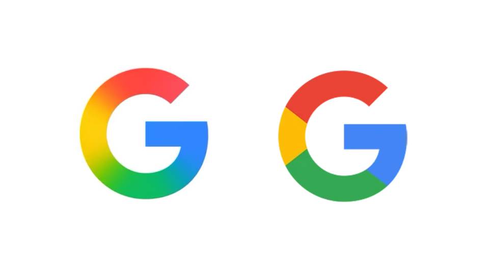 Google's 'G' icon is different. Can you see it?