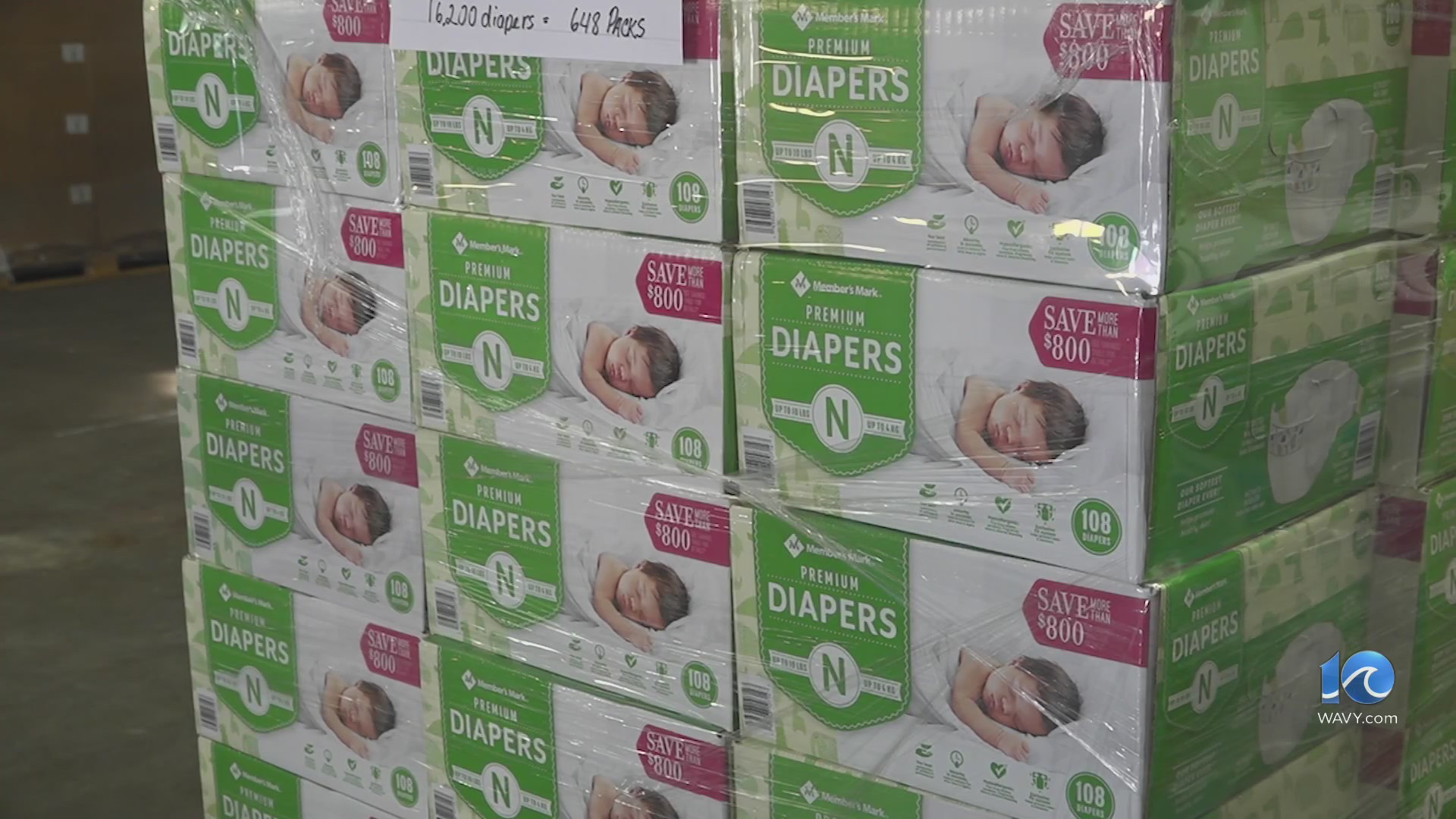 Free diaper distribution for local families