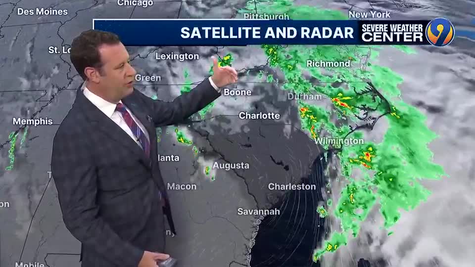 FORECAST: Scattered downpours possible Tuesday