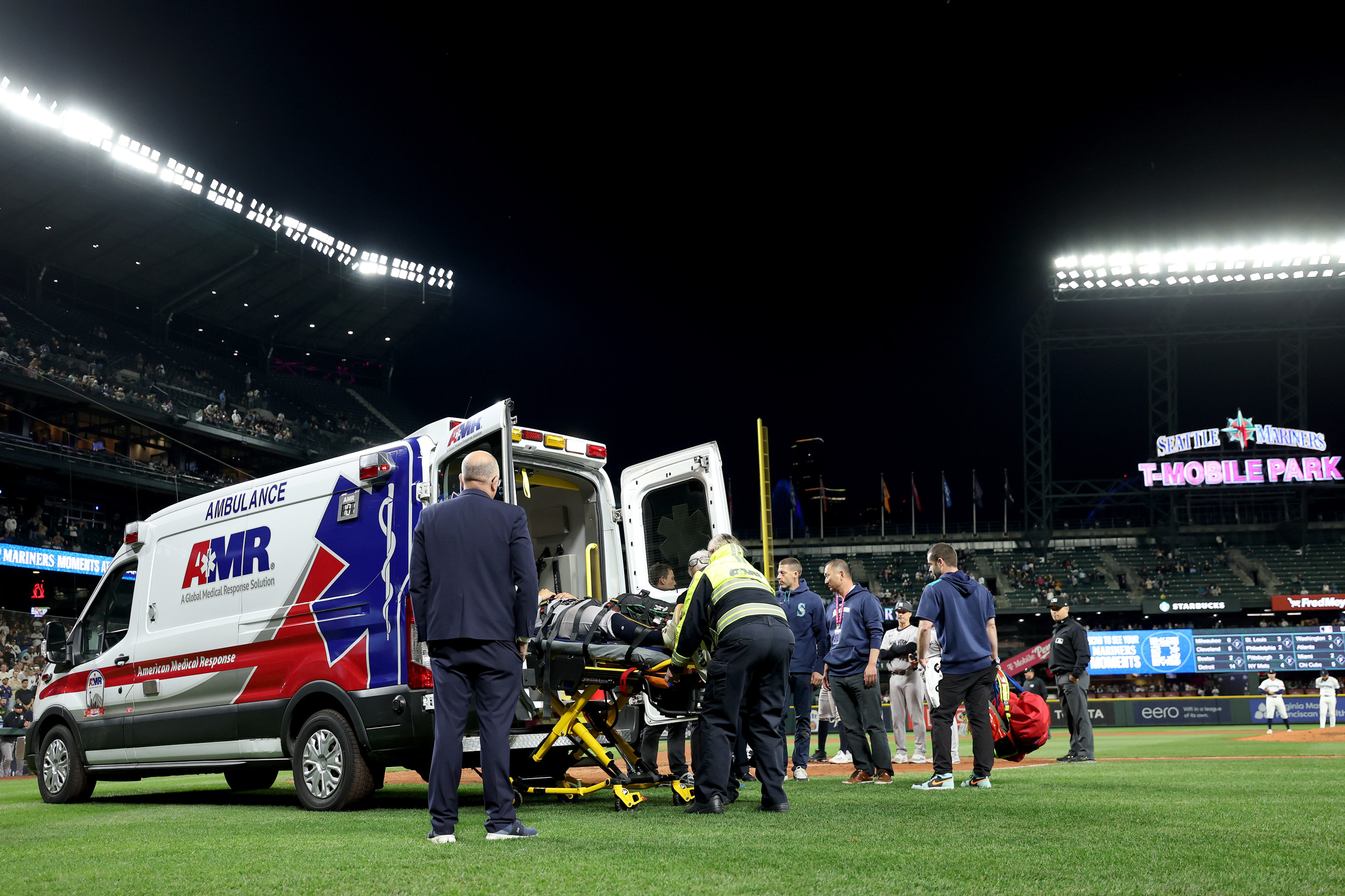 Yankees Infielder Transported to Hospital in Ambulance After Suffering ...