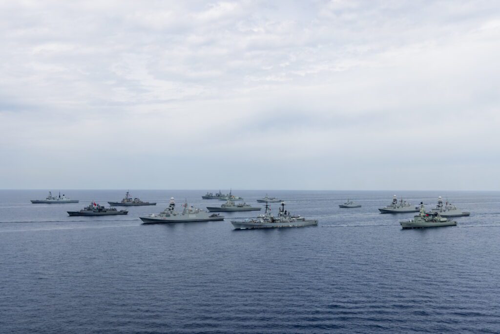 UK and Italy stage naval exercise in Mediterranean show of force