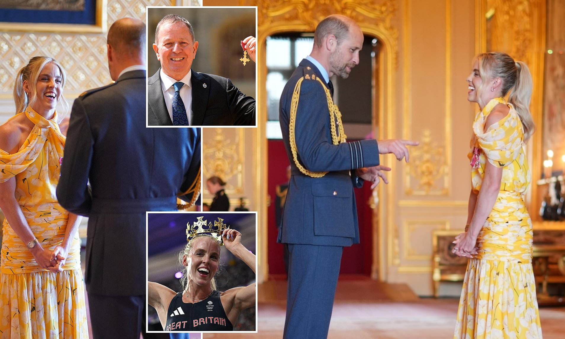 Prince William charms Olympic hero Keely Hodgkinson as she receives her ...