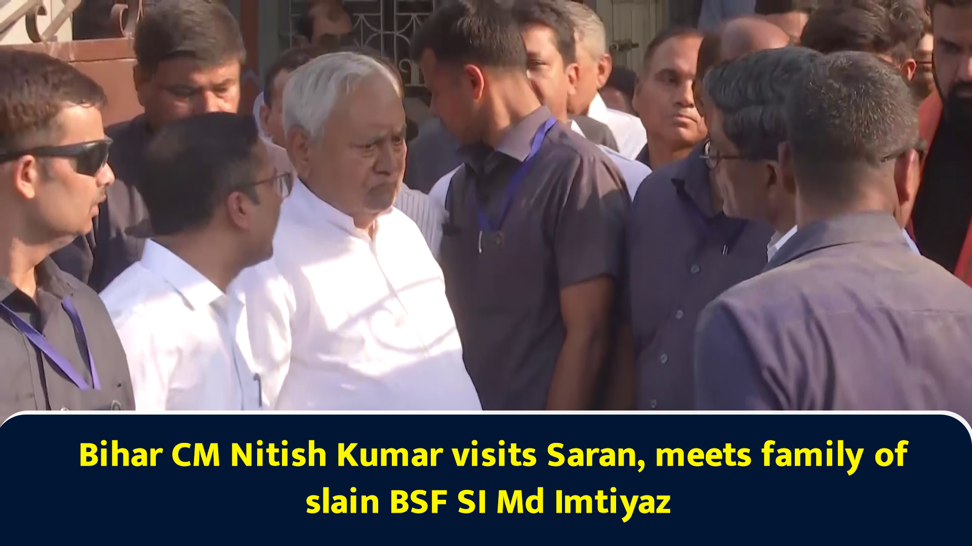Bihar CM Nitish Kumar visits Saran, meets family of slain BSF SI Md Imtiyaz