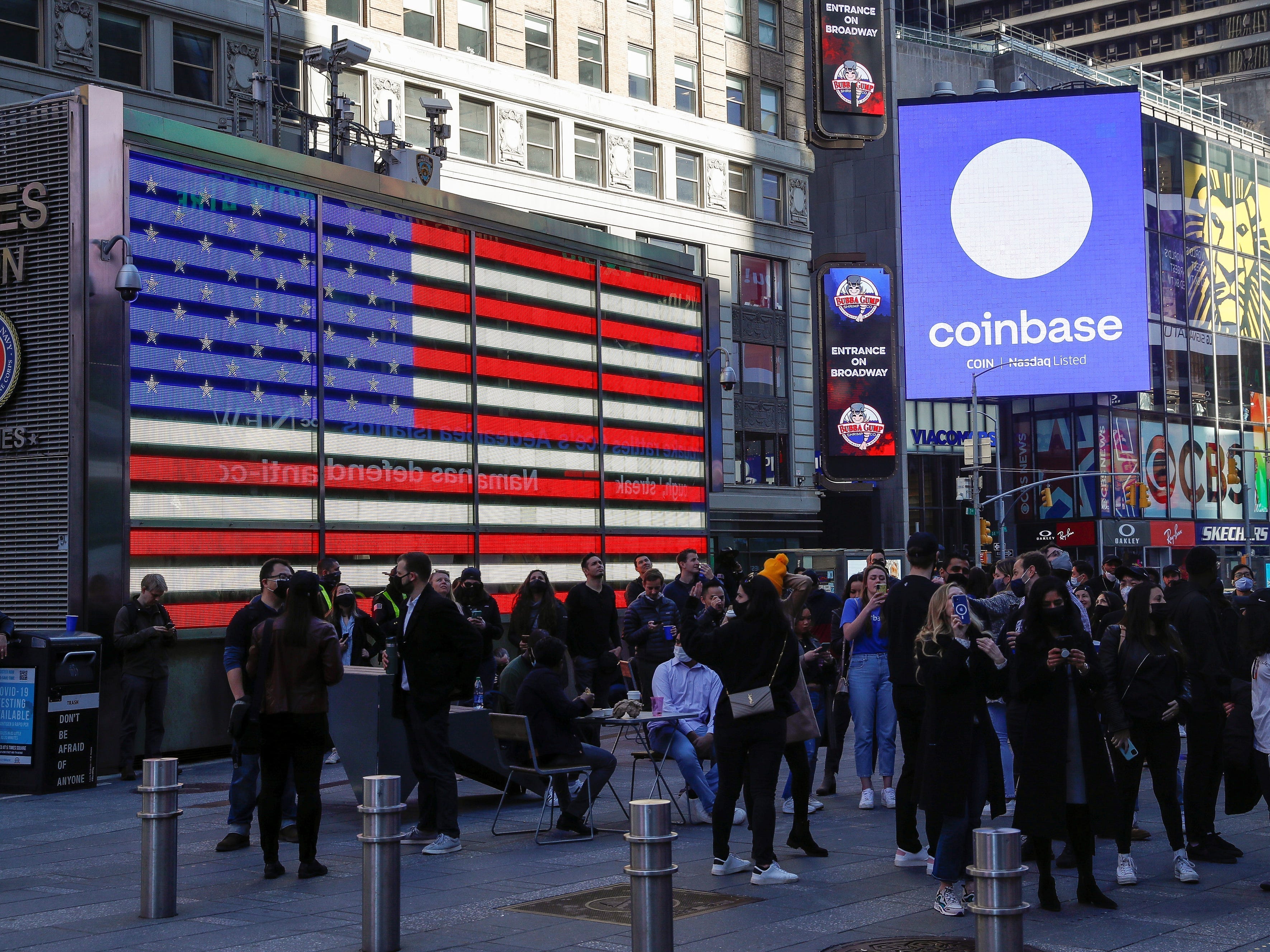 Coinbase stock is surging, with the exchange set to be the first crypto ...