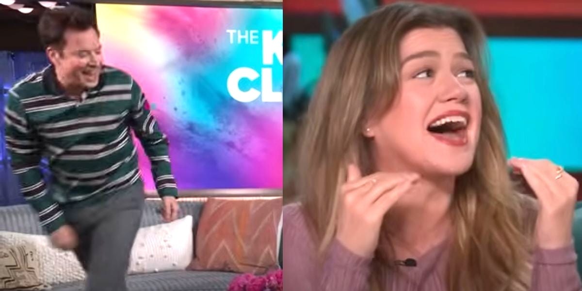 See Jimmy Fallon Walk Off 'The Kelly Clarkson Show' Stage After "Mic ...