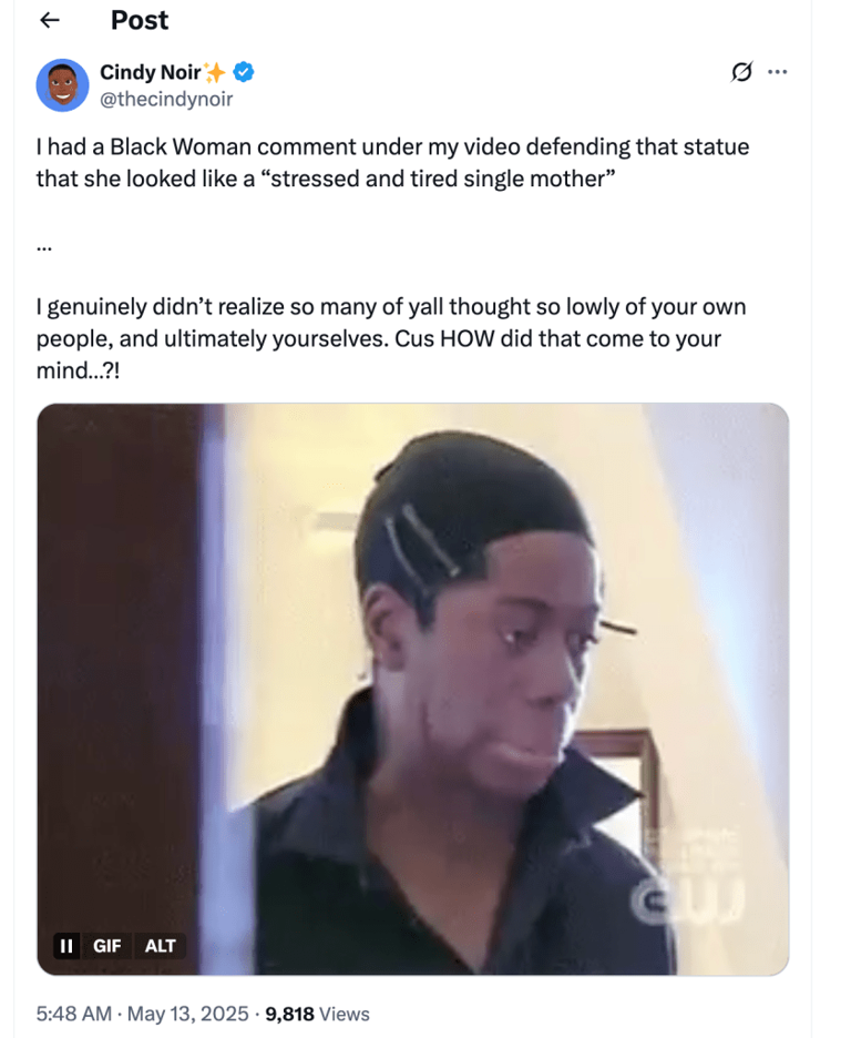 ‘Grounded In The Stars' Times Square Statue Sparks Social Media Debate