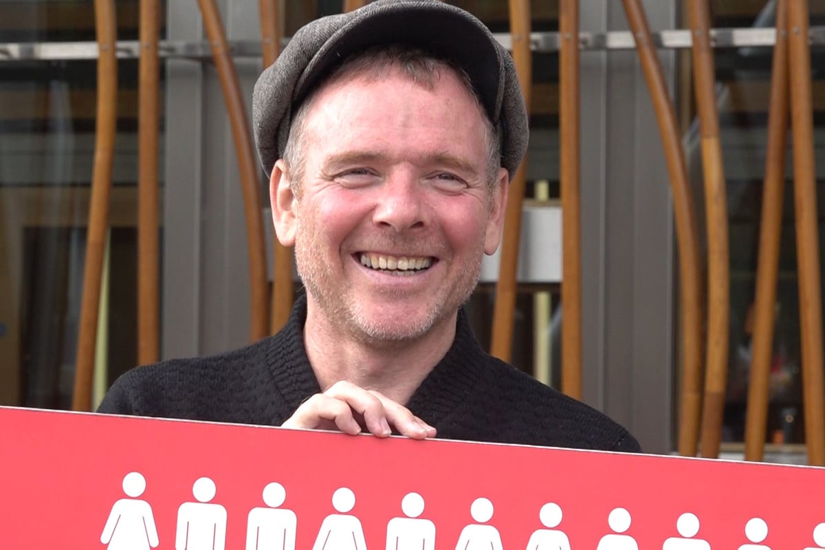Belle and Sebastian singer Stuart Murdoch joins ME rally at Holyrood