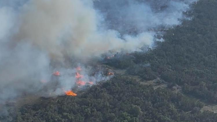 Wildfire in rural area west of Fredericksburg now entirely contained