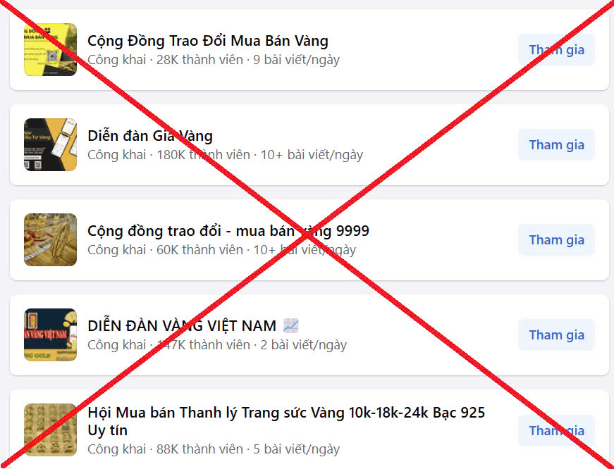 Cảnh báo lừa đảo giao dịch mua bán vàng trên mạng xã hội