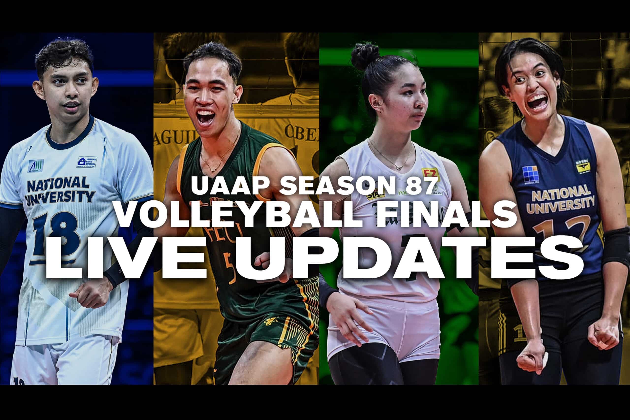 LIVE: UAAP Season 87 volleyball Finals Game 2 – NU vs FEU, DLSU vs NU