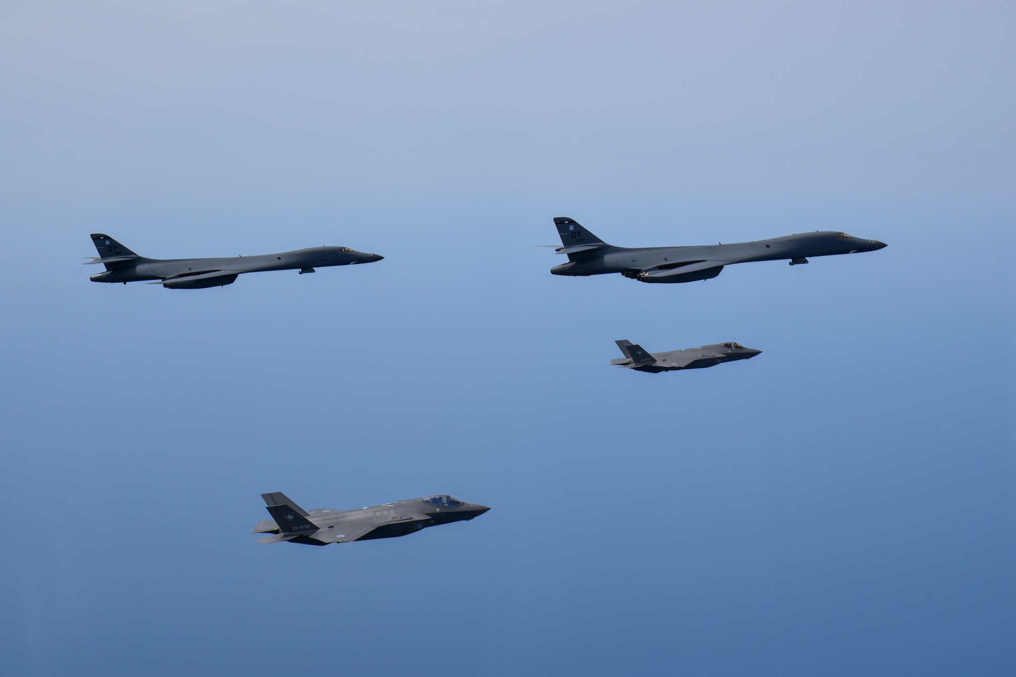 Photos Show Allied Jets Escorting US Bombers in New Frontline Drills