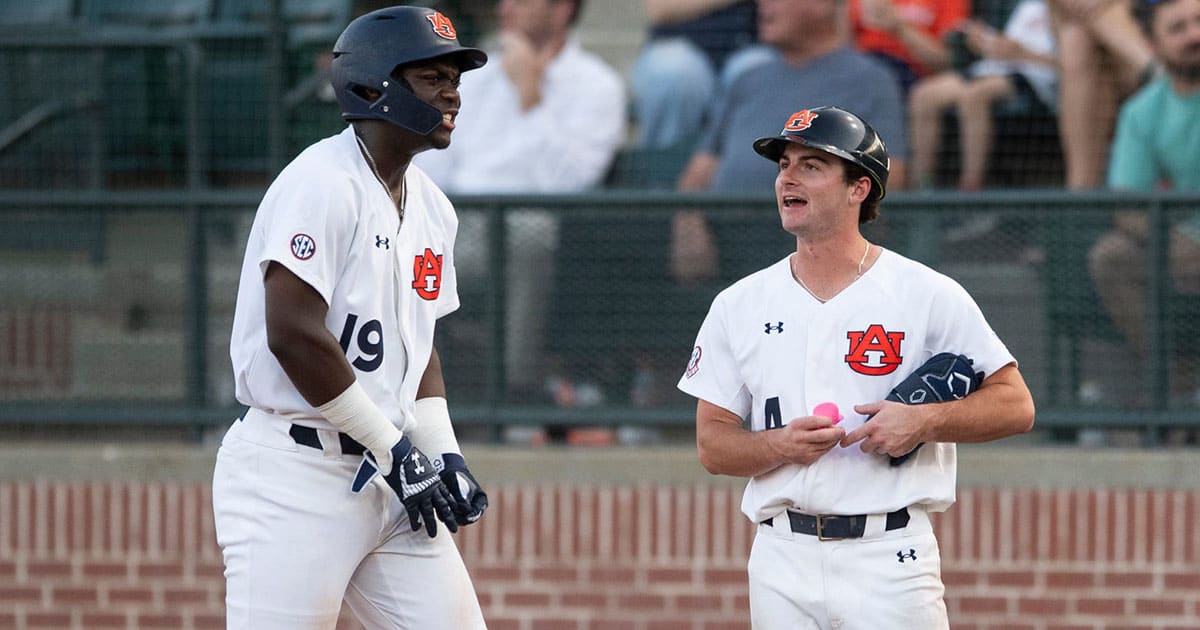 Auburn super senior, first-base coach Andrew Dutton hits home run in ...
