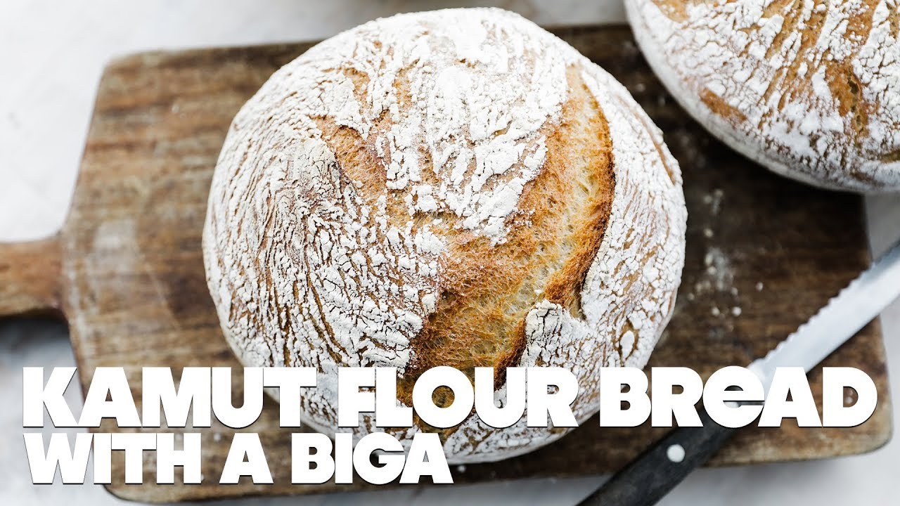 Rustic Kamut Flour Bread with Biga – Naturally Nutty, Ancient Grain Loaf
