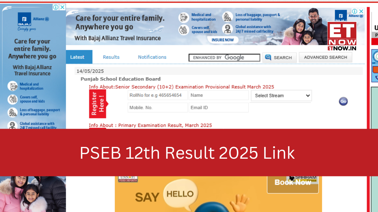 Indiaresults.com PSEB 12th Result 2025 Link on THESE WEBSITES; Login ...