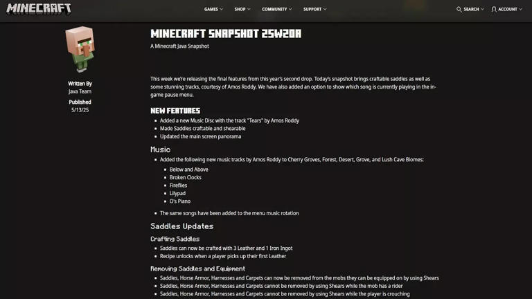 Minecraft snapshot 25w20a explained: New features and updates