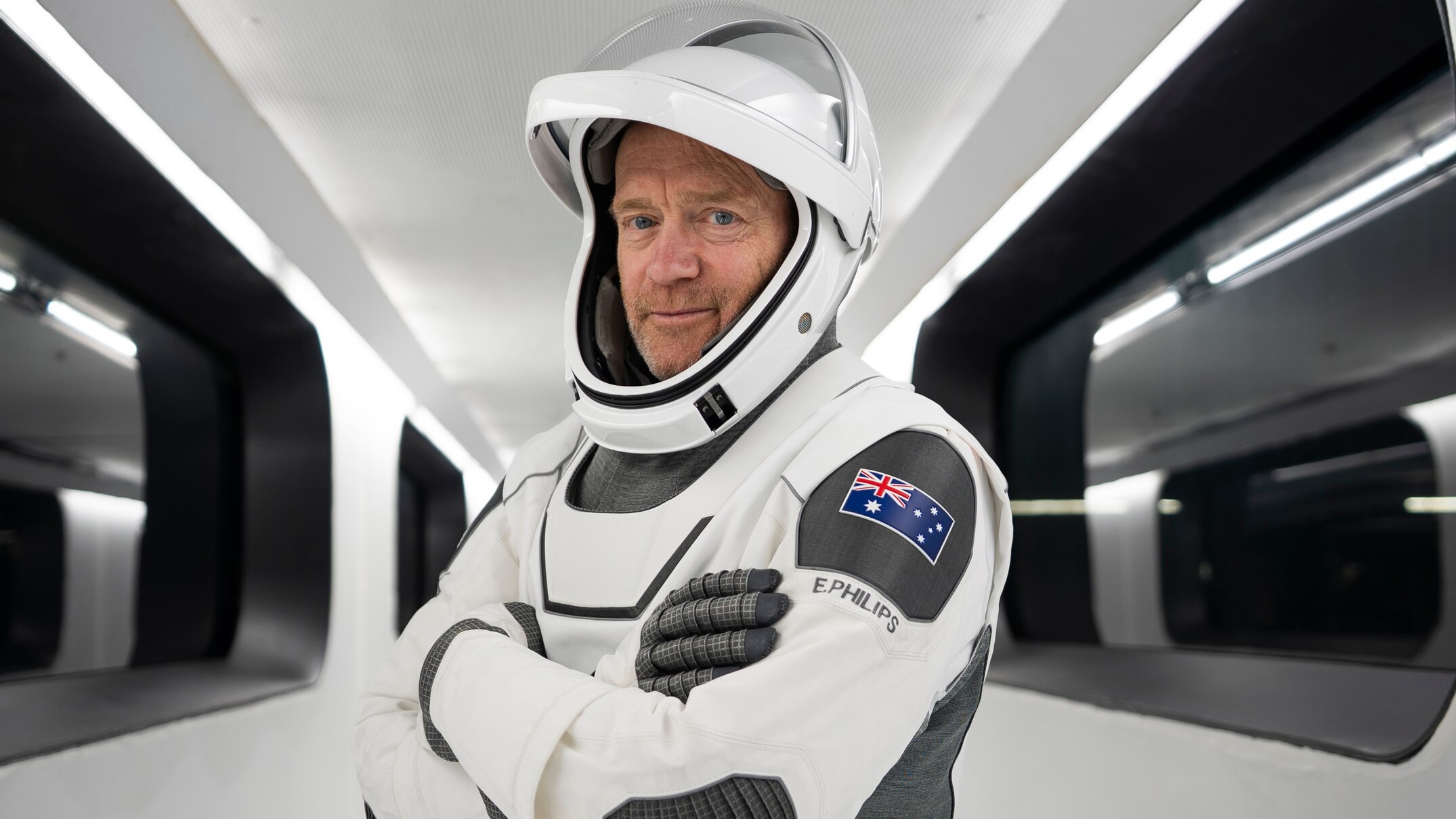 Australian polar adventurer turned astronaut Eric Philips takes part in ...