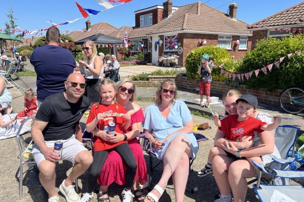Red, white and blue fill Shoreham street as 150 gather for VE Day party