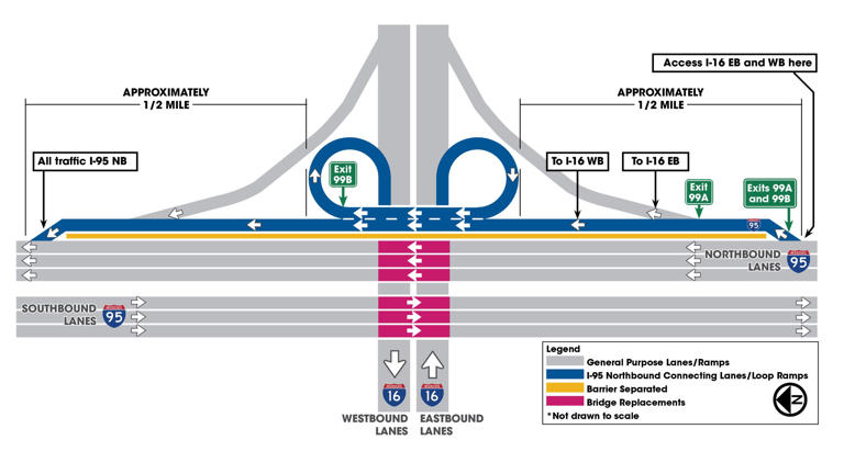 I-95 northbound connecting lane at I-16 interchange to open this week ...