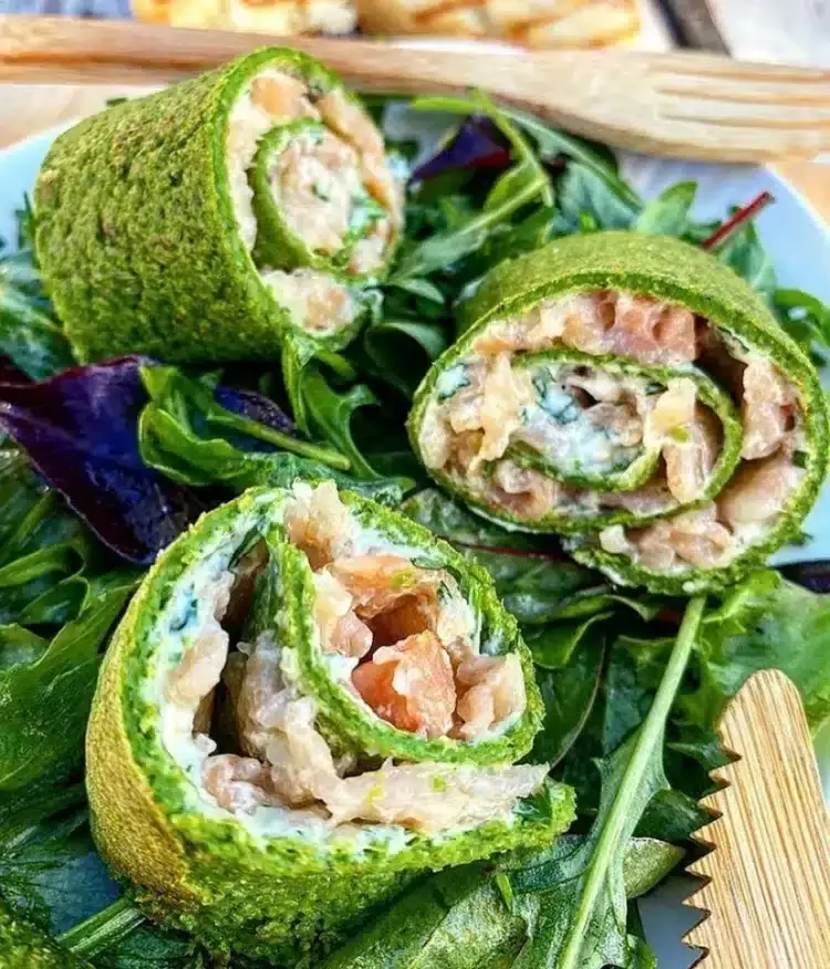 These Kale Wraps with Salmon and Herby Cream Cheese Are the Ultimate ...